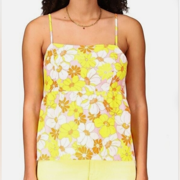 Sanctuary | Tops | Nwt Sanctuary Womens Playdate Camisole Yellow Retro ...